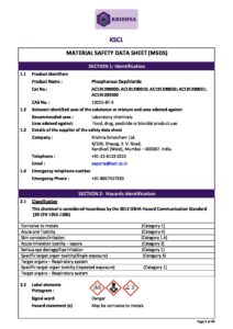 Phosphorus Oxychloride MSDS | KSCL